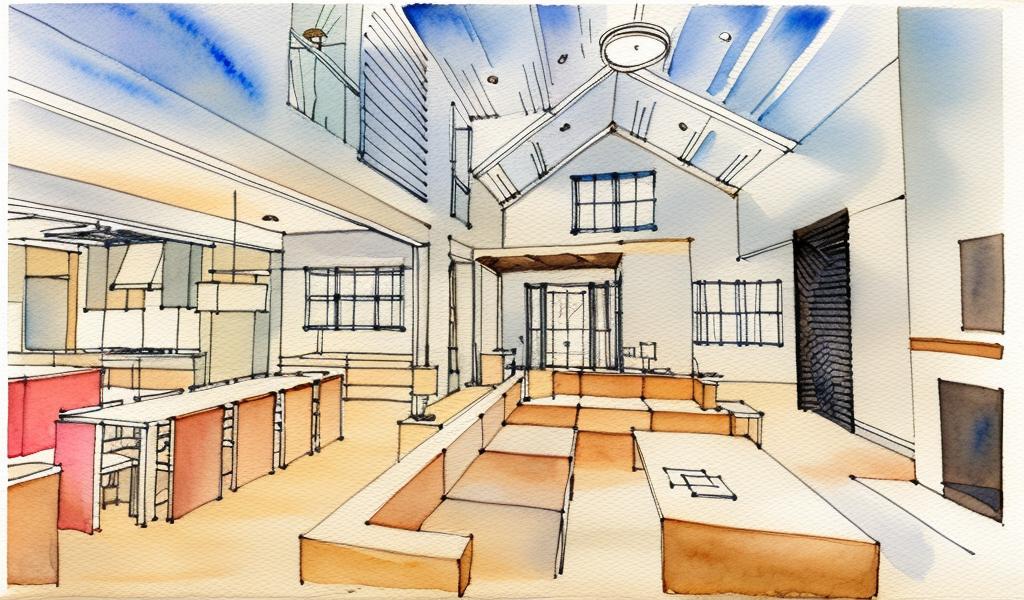 minimalist, dark brown wood floor - Generated by Sketch to Image - mnml.ai